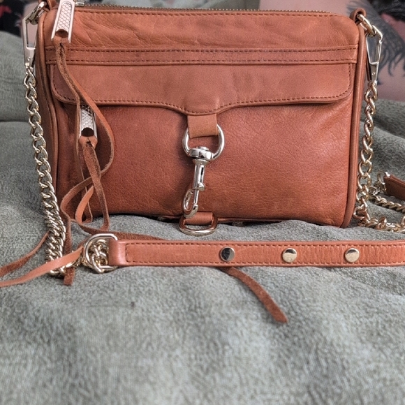 Rebecca Minkoff | Bags | Rebecca Minkoff Tan Crossbody Bag With Chain ...